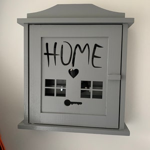 Grey White Key Cabinet Box Storage Wooden Key Box Organiser - Etsy