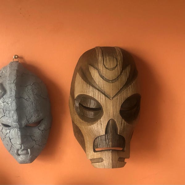 3D Printed Dragon Priest Inspired Mask - Wood and Metal Masks - Etsy Canada