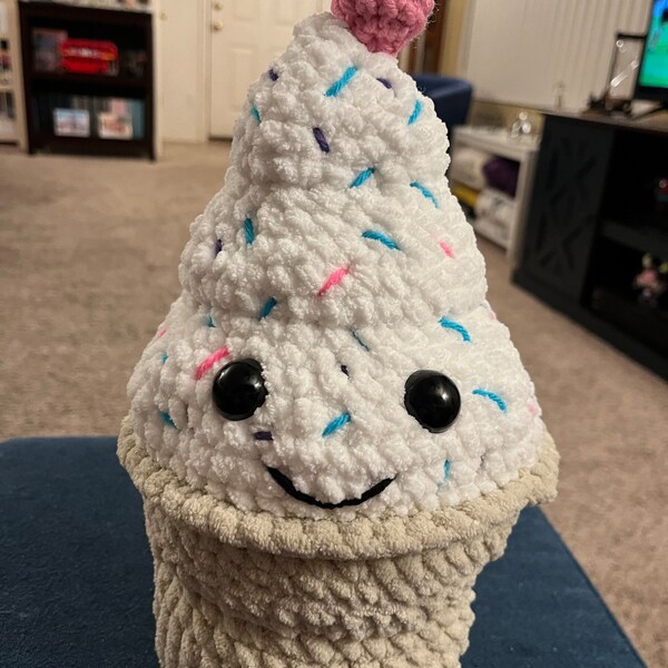 Ice Cream Cone Plush Crochet PATTERN - Amigurumi - Etsy