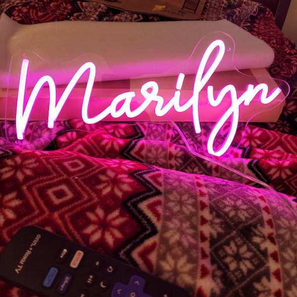 Custom Cursive Name Neon Sign, Girl Neon Sign, Nursery Wall Decor ...