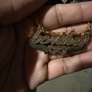 Real 18K Gold Filled Custom Name Necklace Birthstone - Etsy