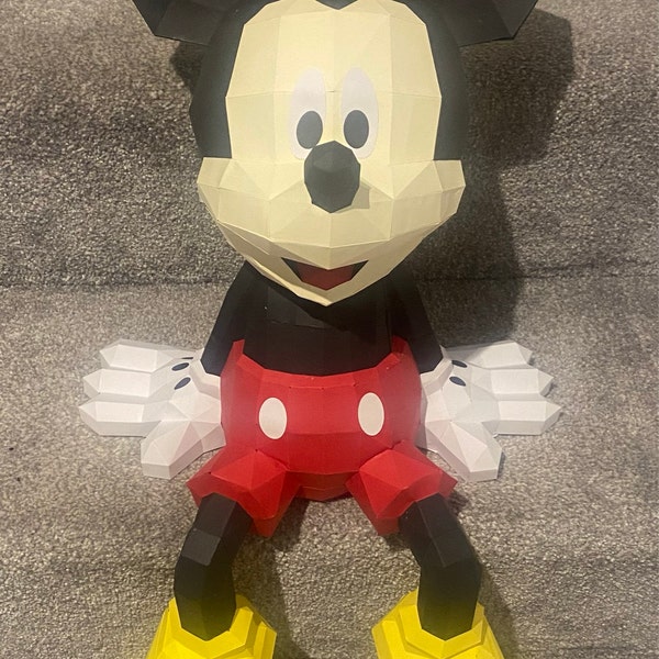 Papercraft Mickey and Minnie Mouse, Pdf, SVG and DXF Format Compatible ...