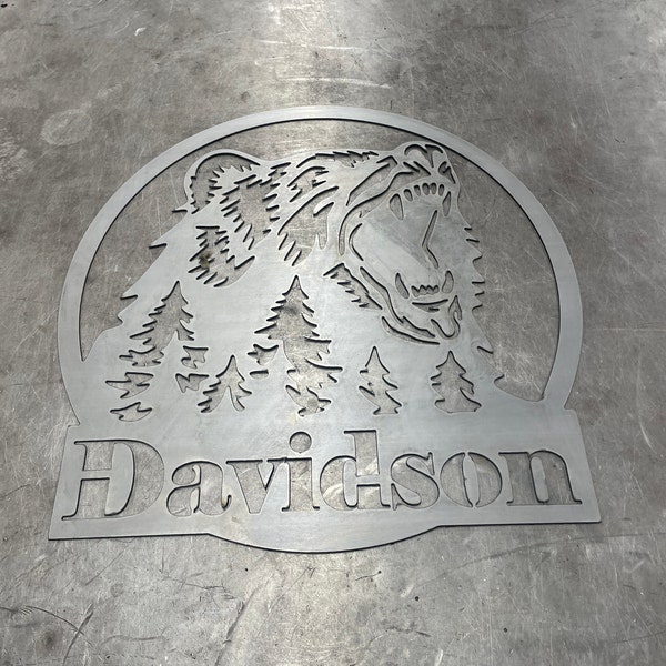 Bear Welcome Sign SVG DXF, Animals Cut File Laser, Dxf for Plasma ...