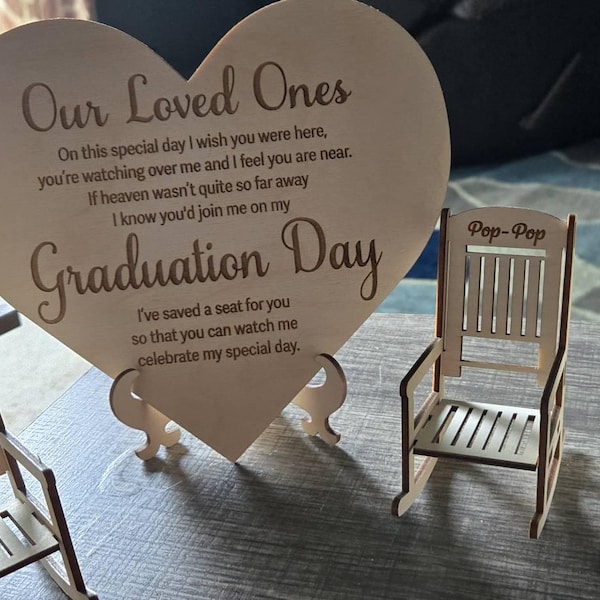 Graduation Day Memorial Set With Personalized Mini Chairs. Also ...