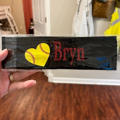 Softball 2.5 Personalized Name/team Name Sports Headband/travel ...