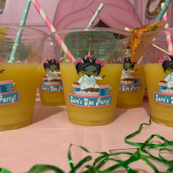Personalized Spa Themed Party Cups - Etsy