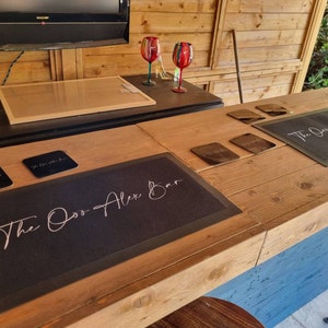 Personalised Bar Runner/bar Mat/beer Mat Barware for Man Cave - Etsy UK