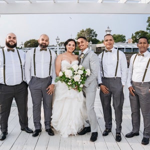 Olive Green Bow Tie & Olive Suspenders, Ring Bearer Outfit, Boho ...