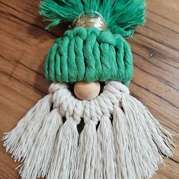 Macrame Gnome Christmas Ornament PDF Pattern: Beginner-friendly - Etsy