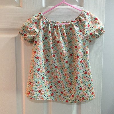 Girls Top Pattern Pdf, Girls Sewing Pattern Pdf, Peasant Top Pattern ...
