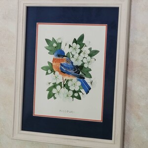 North Carolina State Bird Art Print North Carolina Cardinal and Dogwood ...