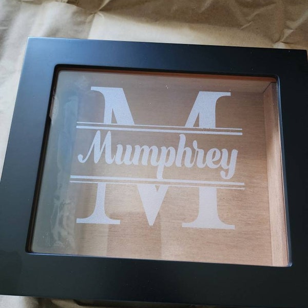 Cigar Box With Humidor - Monogram Cigar Box - Humidor Custom - Cigar ...