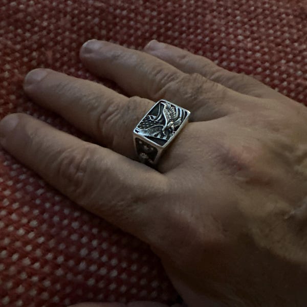 925 Sterling Silver Men's Ring, Cobra Snake Silver Ring, Handmade Men's ...