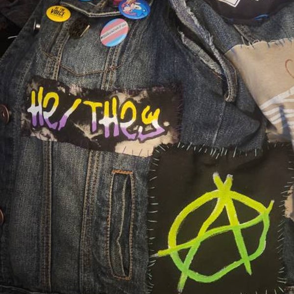 No Means No Unique Handpainted DIY Punk Patches | Multiple Designs - Etsy