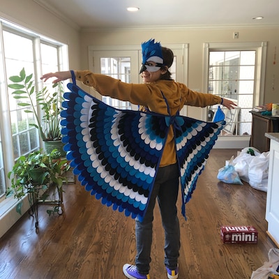 Blue Jay Costume Set / Wings and Mask / Made in USA / Eco-friendly ...