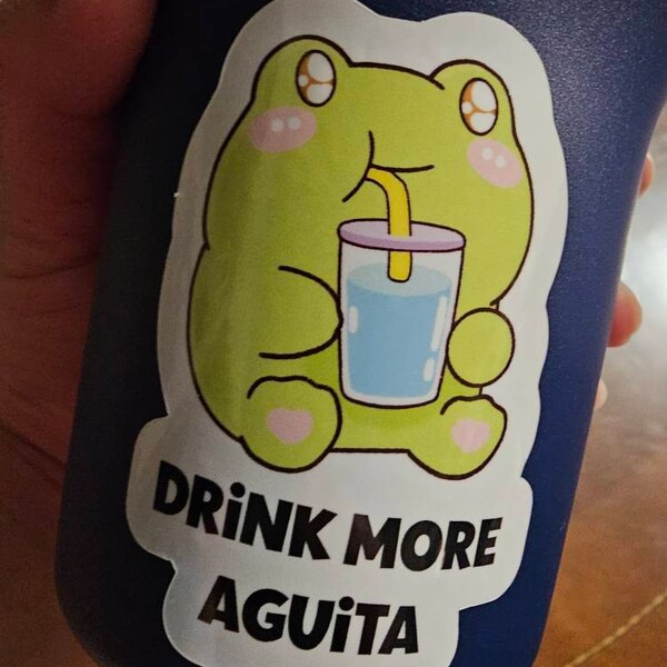 Froggy Sana Sana Colita De Rana Vinyl Sticker, Frog Stickers, Kawaii ...