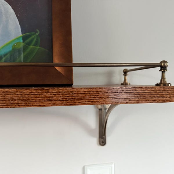 Victorian Aged Brass Gallery Rail | Kitchen Fiddle Tipping Shelf Rail ...