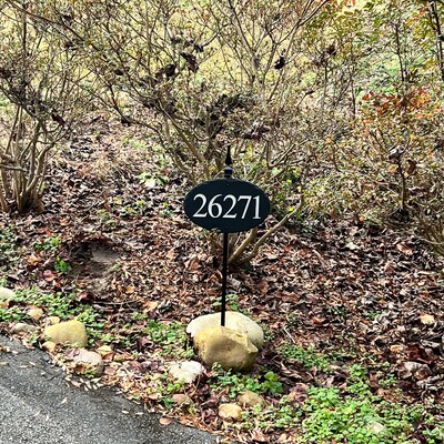 ADDRESS SIGN carved Stone House Number / Marker Plaque / Slate ...