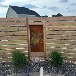 Turtle Art Screen or Panel | Metal Privacy Screens | Turtle Metal Wall ...
