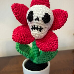 Crochet PATTERN Halloween Flower in a Pot, Amigurumi Creepy Plant ...