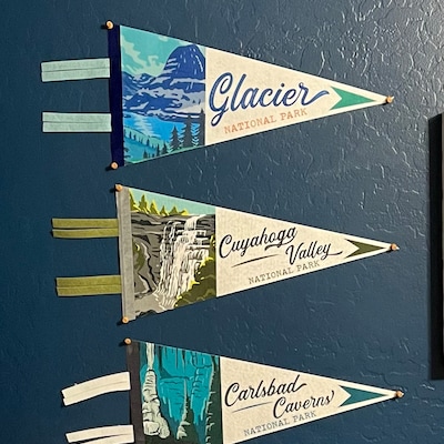 Glacier National Park Pennant - Etsy