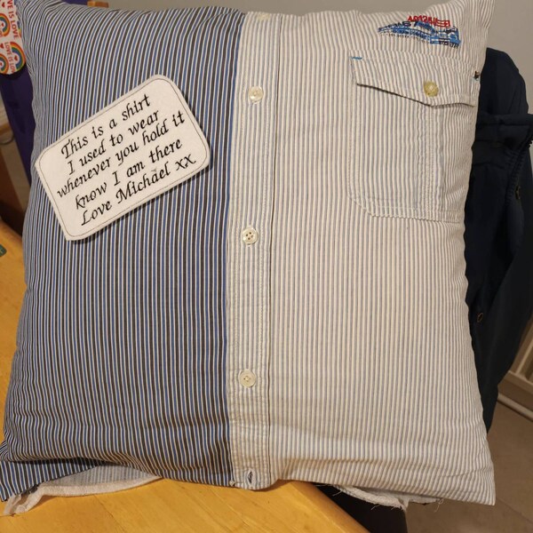 Memory Patch, X1 Memory Pillow Patch, Personalised Embroidered Memory ...