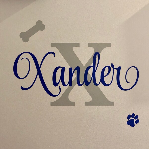 Personalized Dog Wall Decal Dog Name Sticker Dog Name Sign Custom Name ...