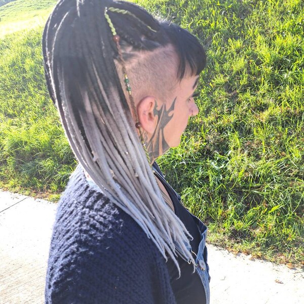 Wool Double Ended Single Ended Dreadlocks Fox Ombre Orange on Black ...