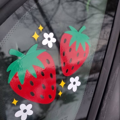 Strawberry Vinyl Decal Strawberry Car Decal Strawberry - Etsy
