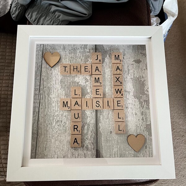 Scrabble Pictures, Scrabble Frame, Personalised Wall Art, Family Gifts ...