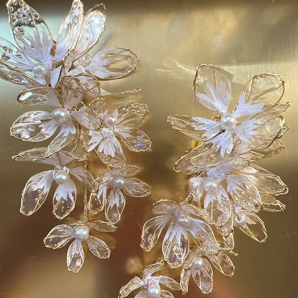 Carnation Floral Hair Comb, Flower Hair Comb, Rose Wedding Headpiece ...