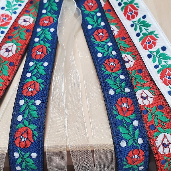 35mm Wide Traditional Czech Slovak Folk Ribbon - Etsy