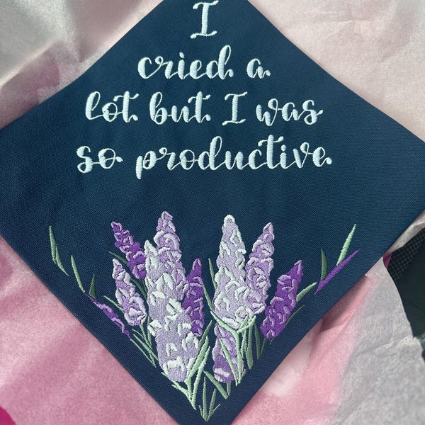 Embroidered Teachers Graduation Cap Topper | Graduation Cap Decoration ...