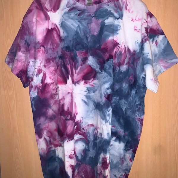 Ice Dye/tie Dye (batik) Shirt Crunch and Gravity Muster Navy Farben - Etsy