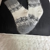 Natural Goat Wool Knee-high Socks, Knitted Warm Boot Socks, Fuzzy Comfy ...