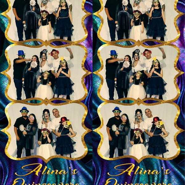Simple Black Linen Photo Booth Template 2x6 - Etsy