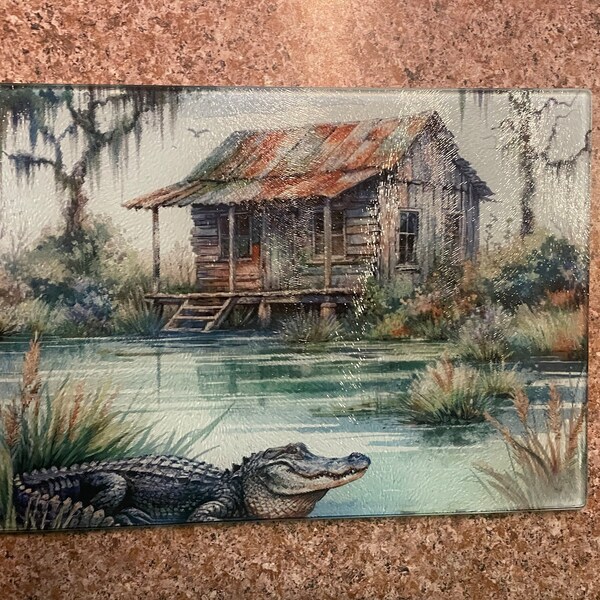 Old Shack on the Bayou Watercolor Swamp Boys Girls Clipart Wall Art ...