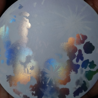 Holographic Pale Blue Moon Vinyl Sticker - Etsy