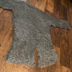 Chainmail Shirt With Skirt Chainmail Champion Front Open Flat Ring ...