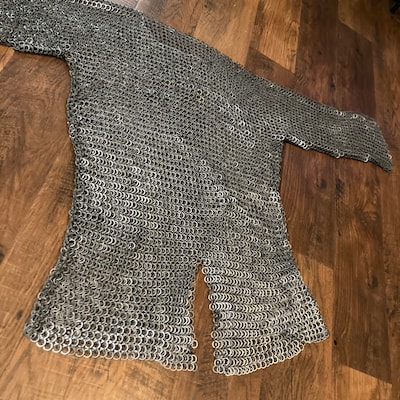 Chainmail Shirt With Skirt Chainmail Champion Front Open Flat Ring ...