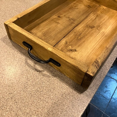 Centrepiece Tray Wooden Runner Tray Dining Table Centrepiece Ottoman ...