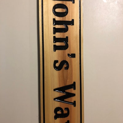 Custom Personalized Family Last Name Cedar Wood Sign With Carved in ...