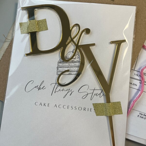 Personalized Initials for the Cake Topper L Wedding Initials on a Cake ...