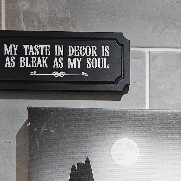 Gothic Sun and Moon Wood Slice - Maximalist Goth Gallery Idea - Dark ...