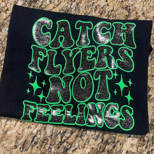 Catch Flyers Not Feelings Svg, Cheer Base Svg, Cheerleading Svg, Funny ...