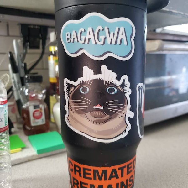 Merv the Cat Vinyl Sticker 2-pack / Mervthecat / Cat Sticker / Funny ...