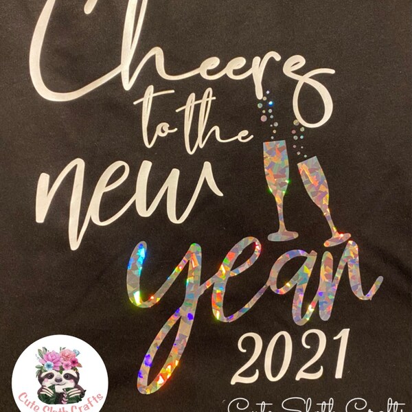 Cheers to New Year SVG, Glitter Champagne, New Year's Eve (digital ...