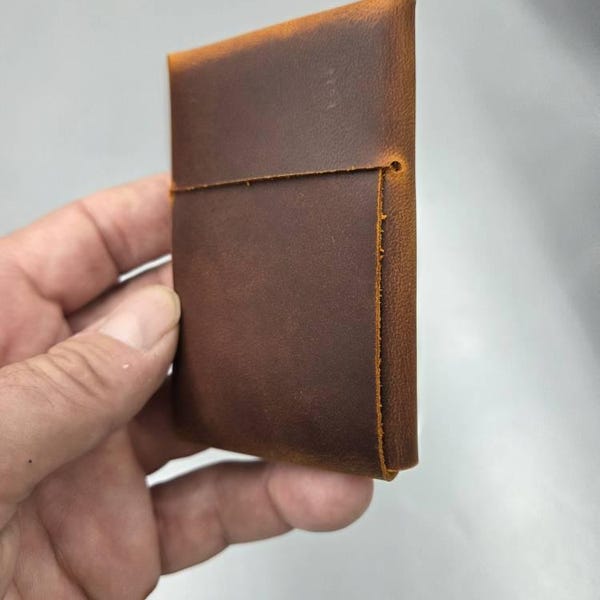 Slim Leather Card Holder, Minimalist Wallet for Men and Women, Simple ...