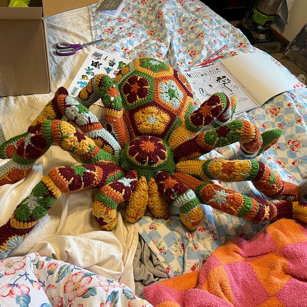 Giant Crocheted Tarantula - Crocheted Spider - Crochet Gift - Spider ...