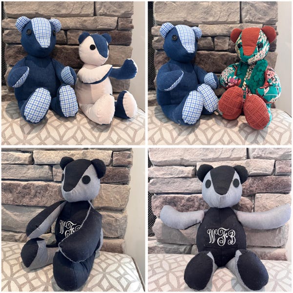 Memory Bear Pattern VIDEO Tutorial All Sizes Included, Keepsake Bear - Etsy